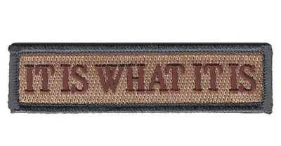 IT IS WHAT IT IS HOOK FASTENER PATCH | eBay