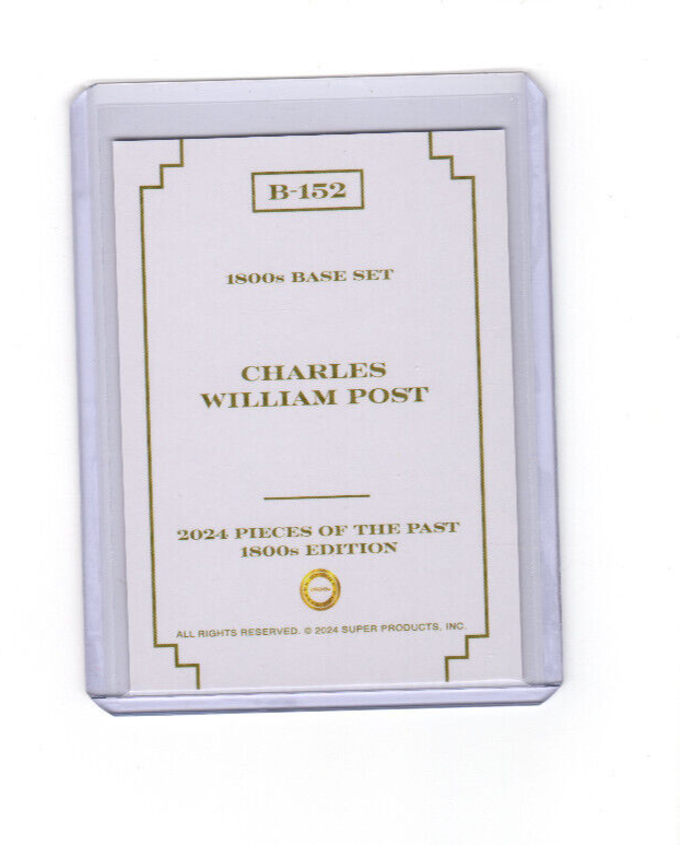 2024 Pieces of the Past 1800s Edition Red Charles William Post 31/50 | eBay