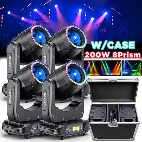 200W LED Moving Head Light RGBW Gobo Beam Stage DMX Spot Lighting DJ ...
