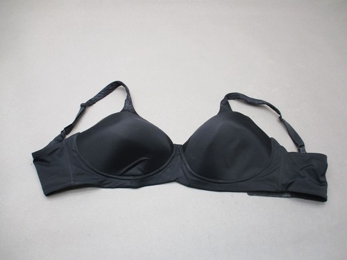 42DD Leading Lady Womens Black Smoothing Wireless Full Figure T-Shirt ...