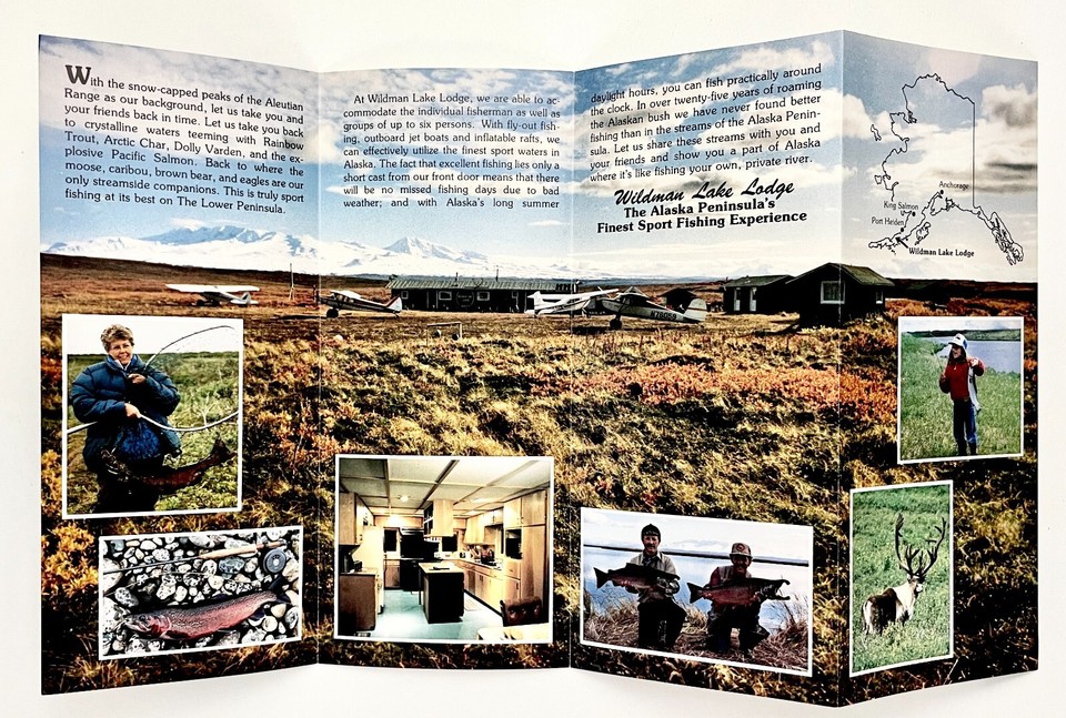 1990s Wildman Lake Lodge Anchorage Alaska Sport Fishing Vintage Travel ...