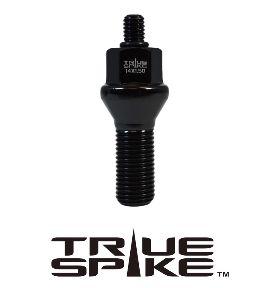 20 TRUE SPIKE 12X1.5MM 24MM SHANK STEEL LUG NUT BOLTS W/ BLUE EXTENDED ...