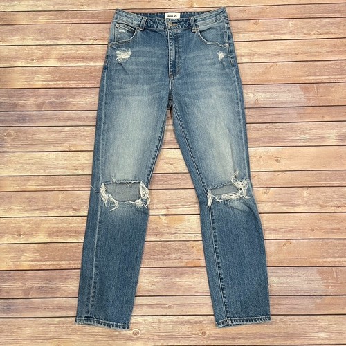 Rolla's Size 29 Miller High Rise Slim Jeans Ripped Knees Distressed ...