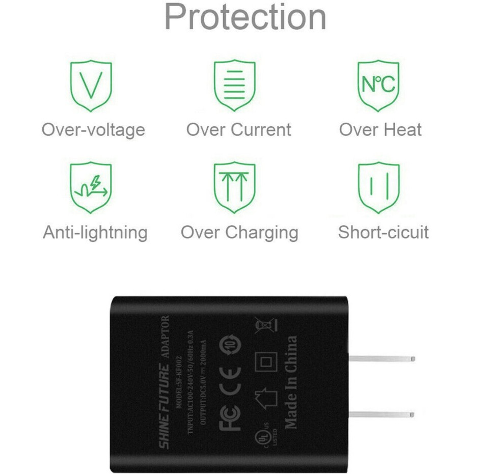 For Amazon Fire TV Stick Firestick, Roku HD 4K Power Cord USB Wall ...