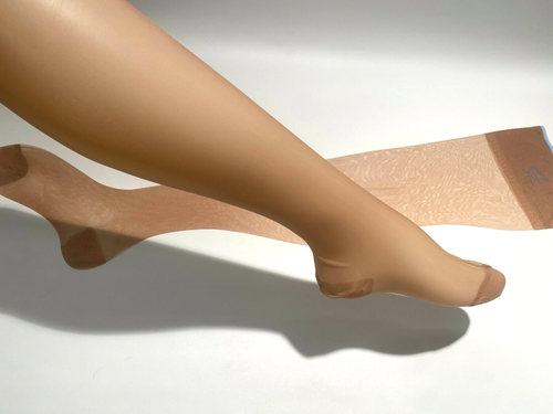 3 Prs HANES Flat Knit 530 Vintage Nylon Stockings 9 S x 29" Sheer RHT ...