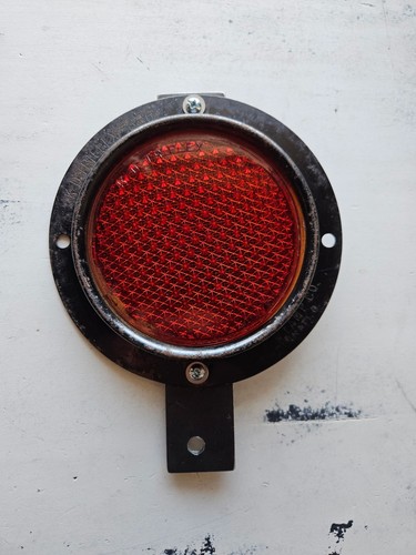 Antique Red Glass Reflector License Plate Topper | eBay