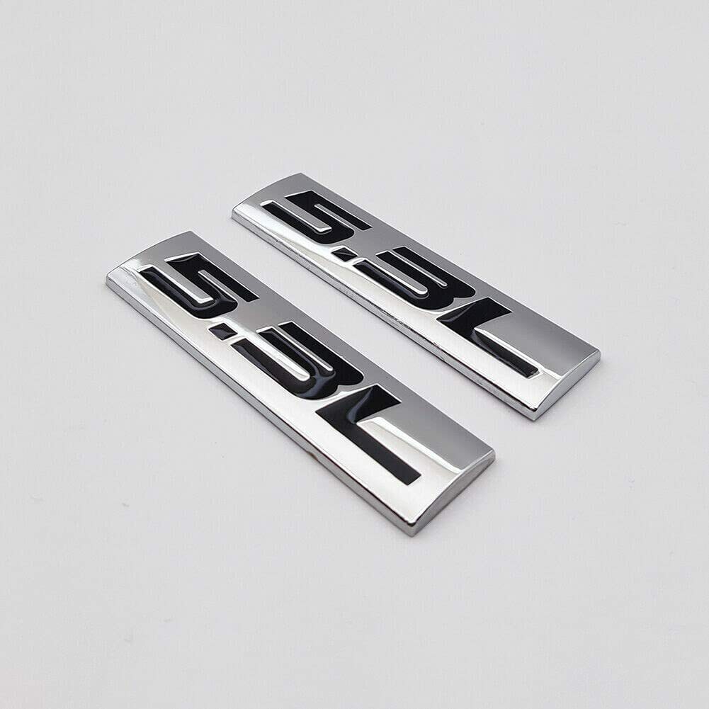2Pc Set 5.3L Engine Race Motor SWAP Emblem Badge Trunk Hood Door ...