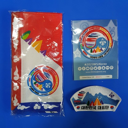 24th World Scout Jamboree 2019 Korean Contingent Neckerchief & Patch ...