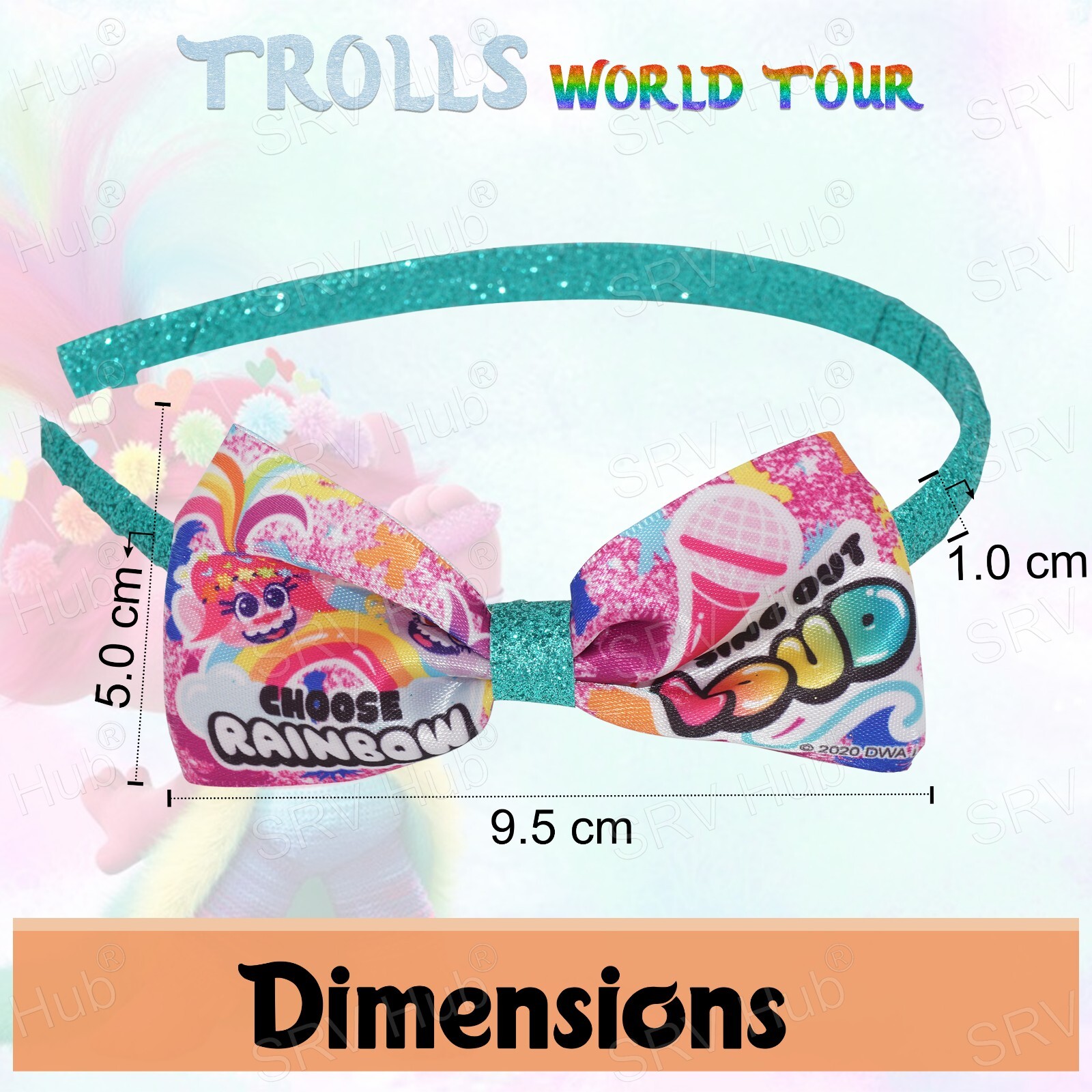 Hair Accessories Pom Pom & Glitter Clips, Trolls Hair Brush, Bobbles ...