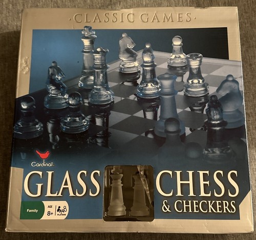 Cardinal Glass Chess And Checkers Set Complete and NEW 400019212461| eBay