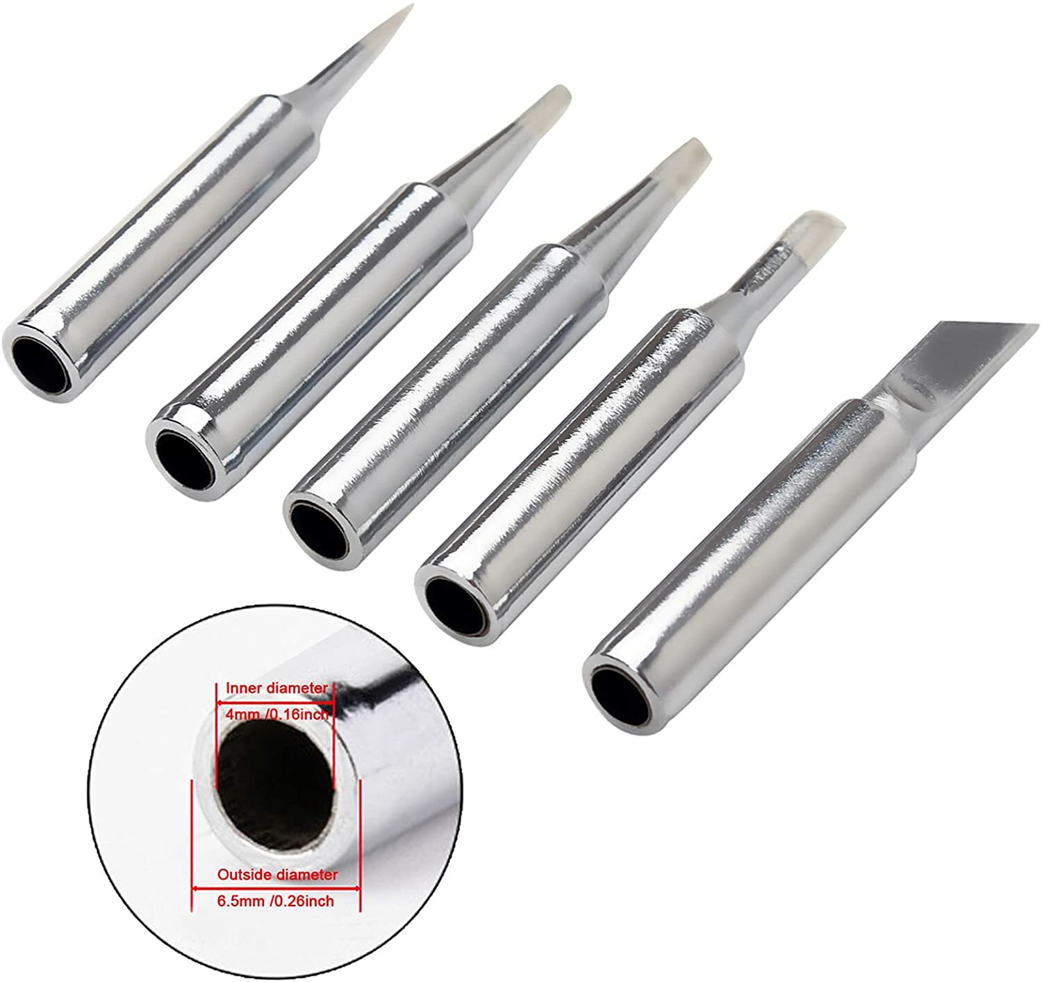 5x Lead-free Replacement Pencil Soldering Tip Solder Iron Tips 900M | eBay