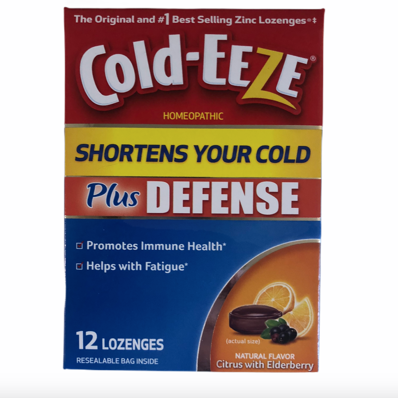 Cold-Eeze Plus Defense Citrus with Elderberry 12 Lozenges 91108305517| eBay