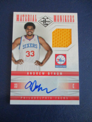 2012-13 Limited Basketball Material Monikers Andrew Bynum /49 Signed ...