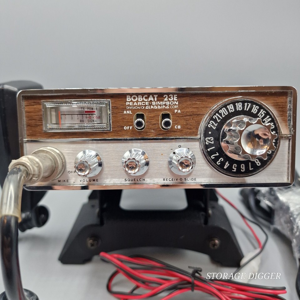 Vintage Pearce Simpsons Bobcat 23E CB Car Radio PA Mike Mount Bracket ...