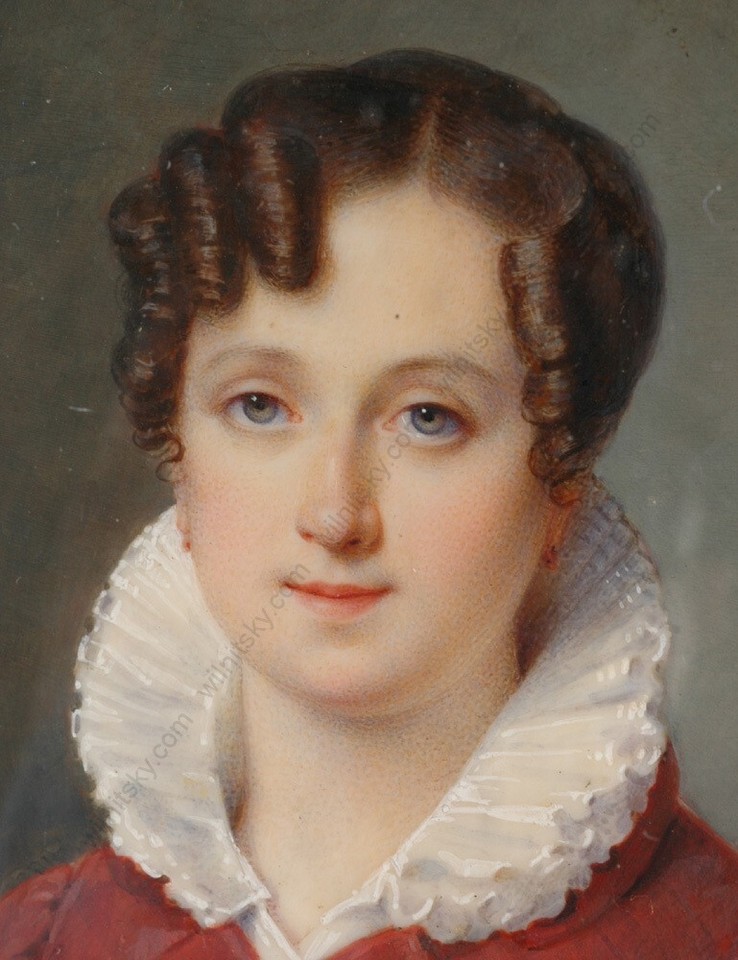 Attr. to Louis-François Aubry (1767-1851)"Portrait of a Lady" miniature ...