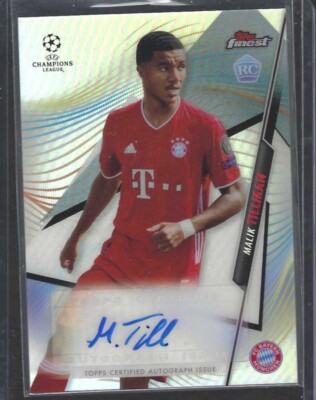 MALIK TILLMAN 2020-21 TOPPS FINEST UCL SILVER REFRACTOR ROOKIE AUTO RC ...