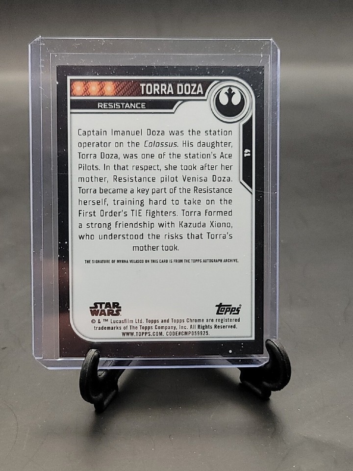Torra Doza 2023 Topps Chrome Star Wars Auto #41 Myrna Velasco | eBay