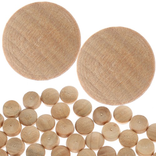 50 Pcs Hole Plug Covers Small Plugs Cork Round Button Cabinet Hardwood ...