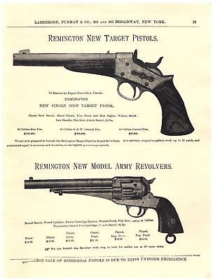 1880's Remington Target Pistol Single Shot Army Revolvers Guns Prices ...