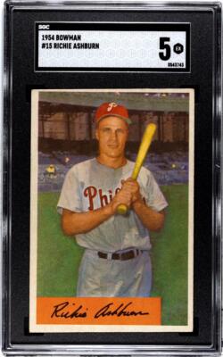 1954 Bowman #15 RICHIE ASHBURN card! PHILLIES! HOF! Graded SGC 5 EX! | eBay