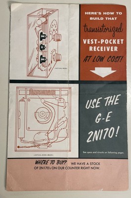 General Electric GE 2N170 Miniature Transistors NPN HF Transistor flyer ...