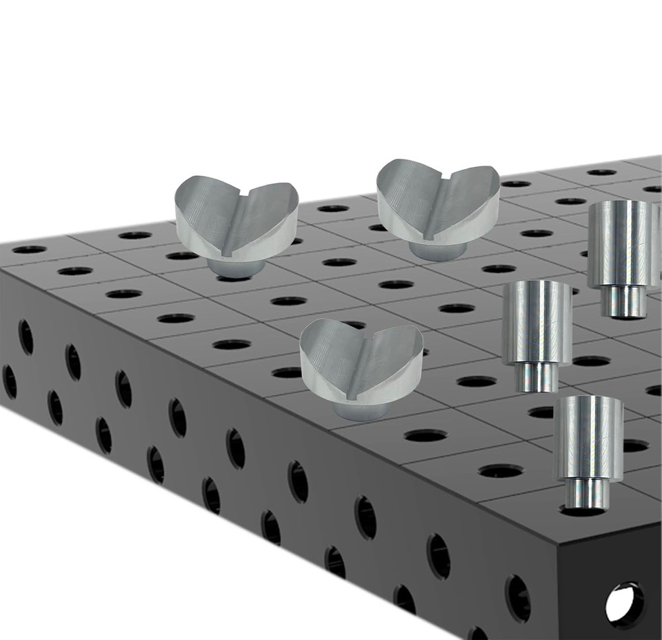 Welding Table Fixture Pins 12 Pcs 5/8 x 1 x 1.5 Stop Alignment Aluminum ...