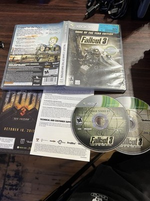 Fallout 3 Game of the Year Edition Xbox 360 No Manual Polished Disc ...