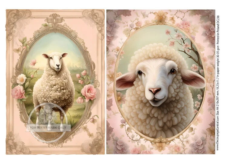 A4 PINK SHEEP RICE PAPER DC238 | eBay