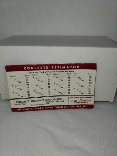 Pozzolith Concrete estimator advertising trans mix corporation ...