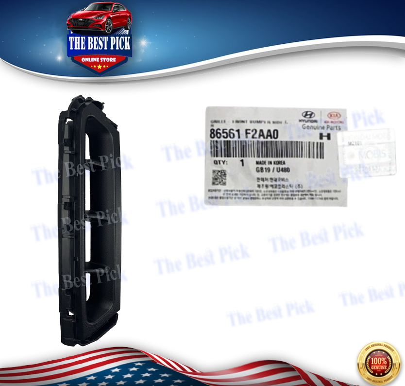 ⭐GENUINE⭐ Front Bumper Air Curtain Grille LH Hyundai Elantra 2019-20 ...