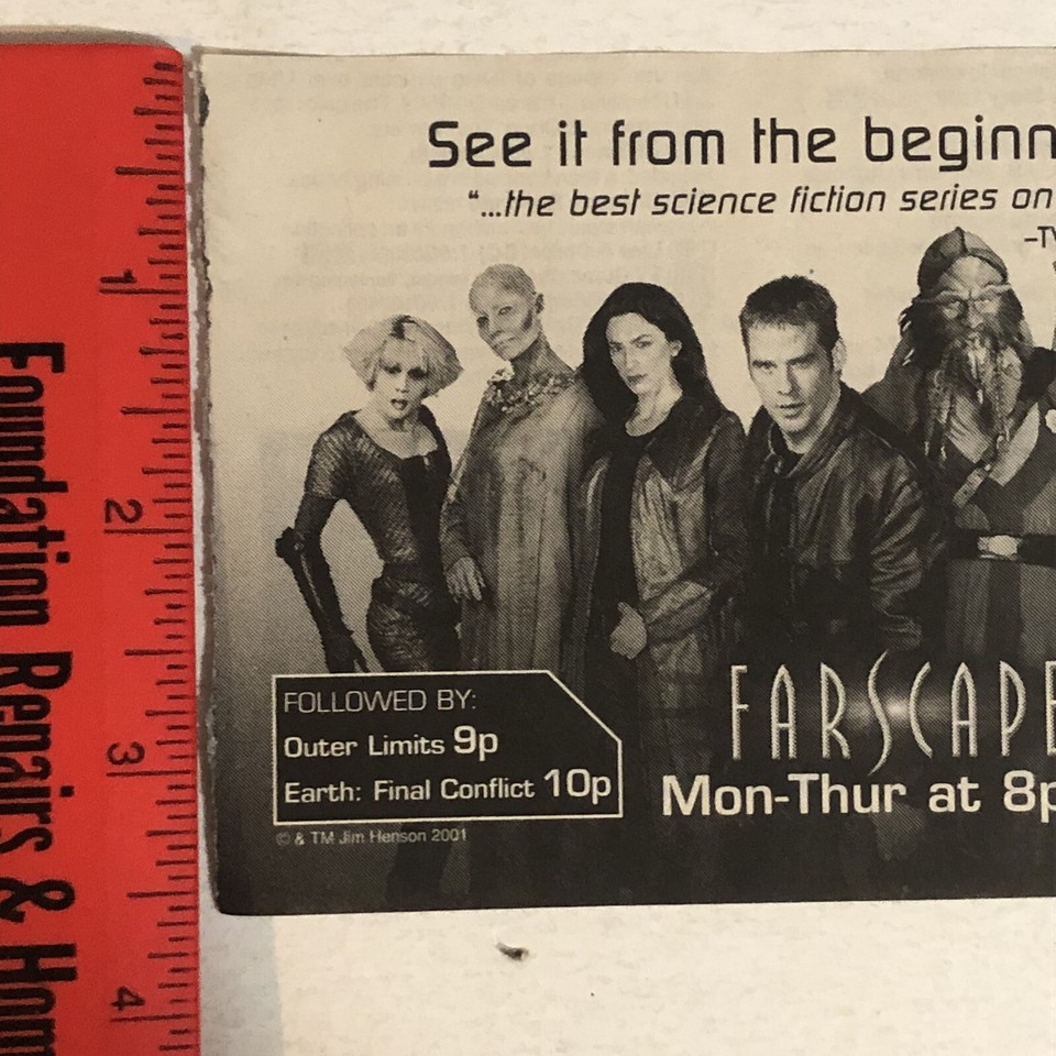 Farscape TV guide Print Ad Ben Browder Claudia Black Tpa3 | eBay
