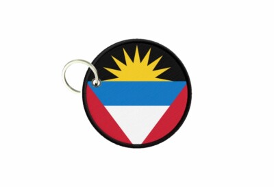 Keychain keyring print flag roundel circle antigua barbuda | eBay Australia