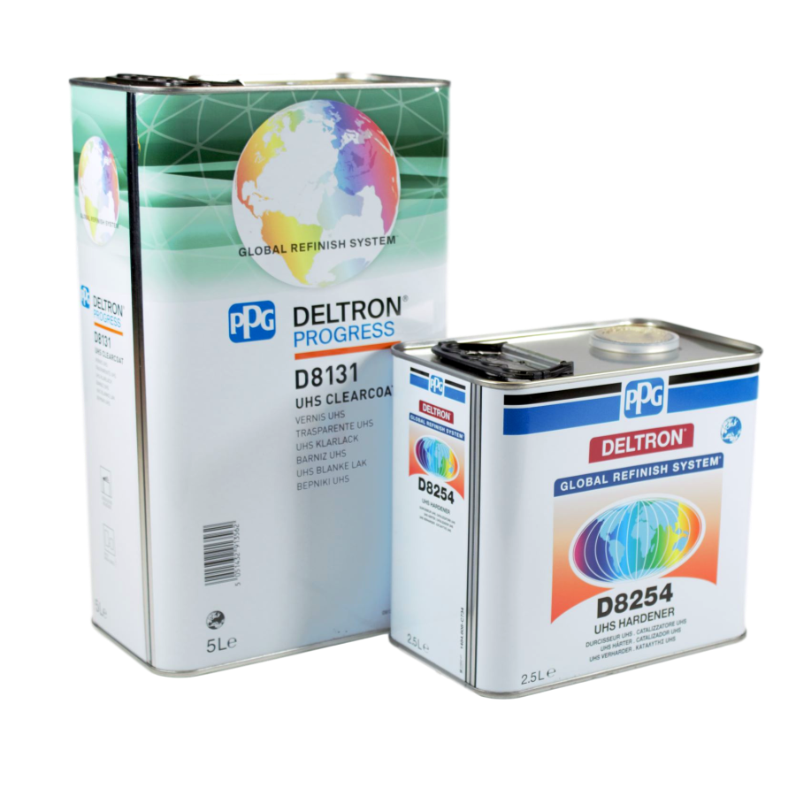 PPG DELTRON D8131 UHS CLEARCOAT & D8254 HARDENER KIT 7.5LTR | eBay UK