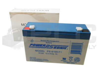 NEW POWERSONIC PS-6100 F1 SEALED RECHARGEABLE BATTERY 6V PS-6100 *READ ...