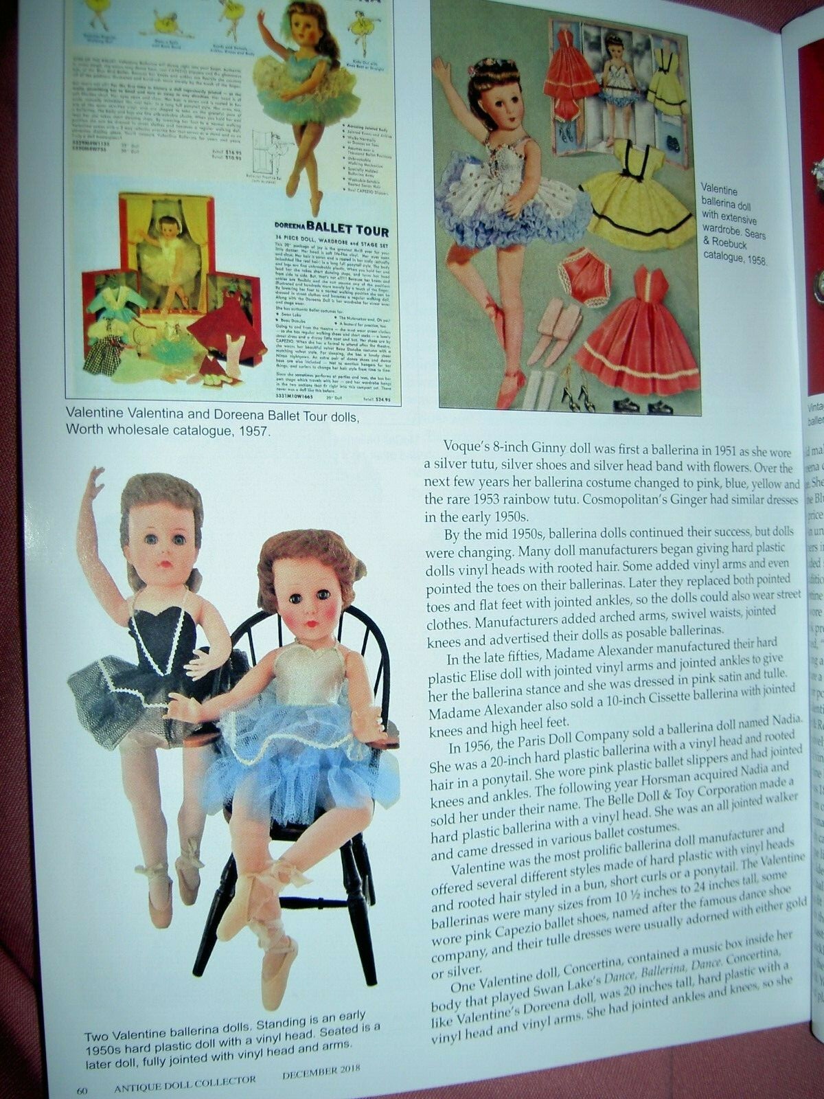 Alexander tagged, ELISE hard plastic ballerina doll in original ballet ...