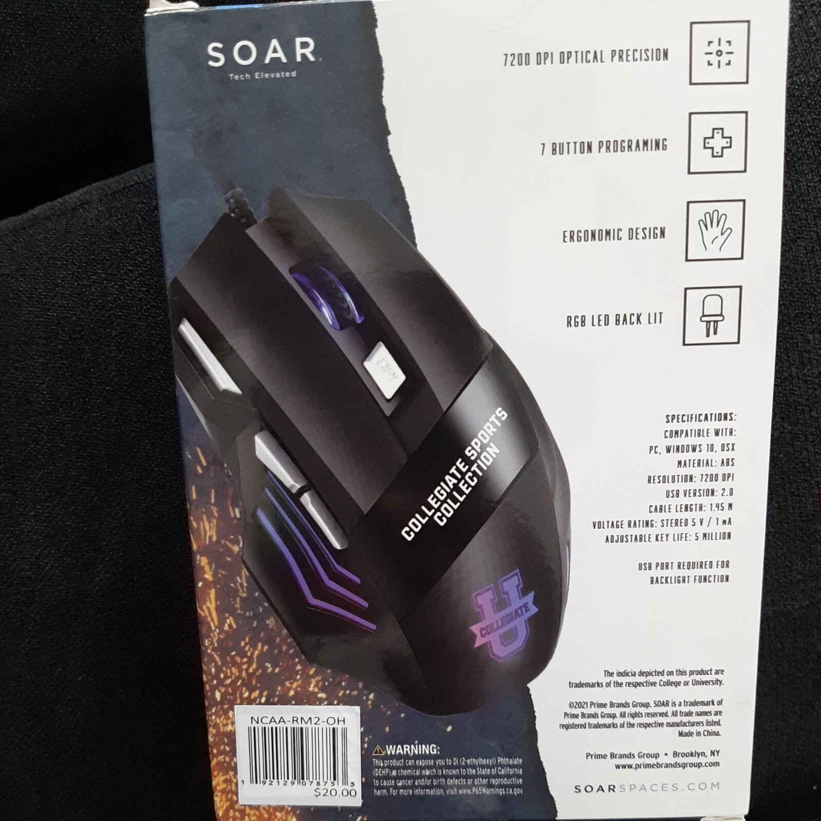 Soar Collegiate Gaming Mouse Ohio State - RGX-M2 | eBay