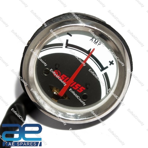 BLACK DIAL AMP METER AMPERE GAUGE FOR ROYAL ENFIELD BULLET S2u | eBay