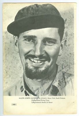 Feb 5, 1952 Signed Joe Foss, WWII Guadalcanal, MOH Marine Pilot Book ...