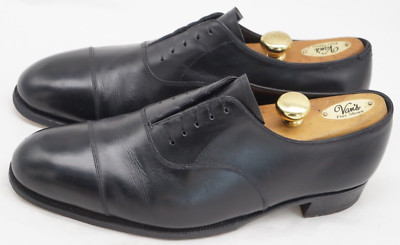 George Cleverley London Bespoke Black Cap Toe Oxfords Size 11-11.5 Wide ...