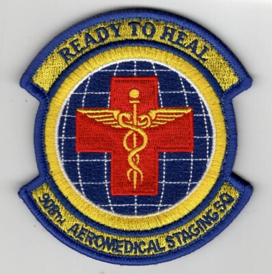 USAF Patch NEW -908th AEROMEDICAL STAGING SQ, Maxwell AFB, AL, 3.5" X 3 ...