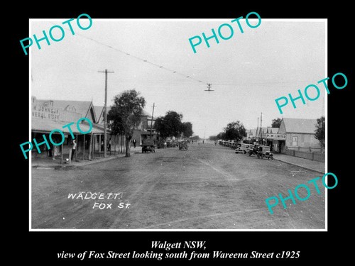 OLD POSTCARD SIZE PHOTO OF WALGETT NSW VIEW OF FOX STREET c1925 | eBay