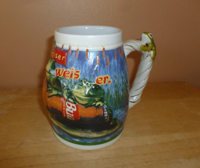 Vintage 1996 Bud-weis-Er Frog Stein CS289 Budweiser Beer Handcrafted ...