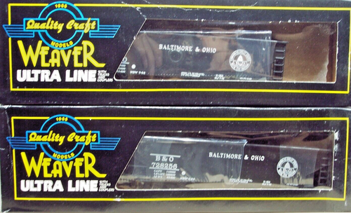 2 WEAVER O SCALE ULTRA LINE B&O BALTIMORE & OHIO 2 BAY HOPPERS 3 RAIL ...