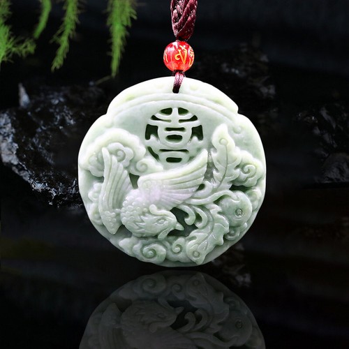 Jade Phoenix Necklace Pendant Accessories Carved Jewelry Fashion ...