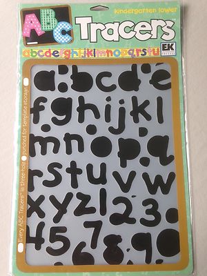 EK Success Tracers Kindergarten Lower Letter & Number Stencil -EKAT14 ...