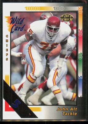 1992 Wild Card 5 Stripe John Alt Kansas City Chiefs #77 | eBay