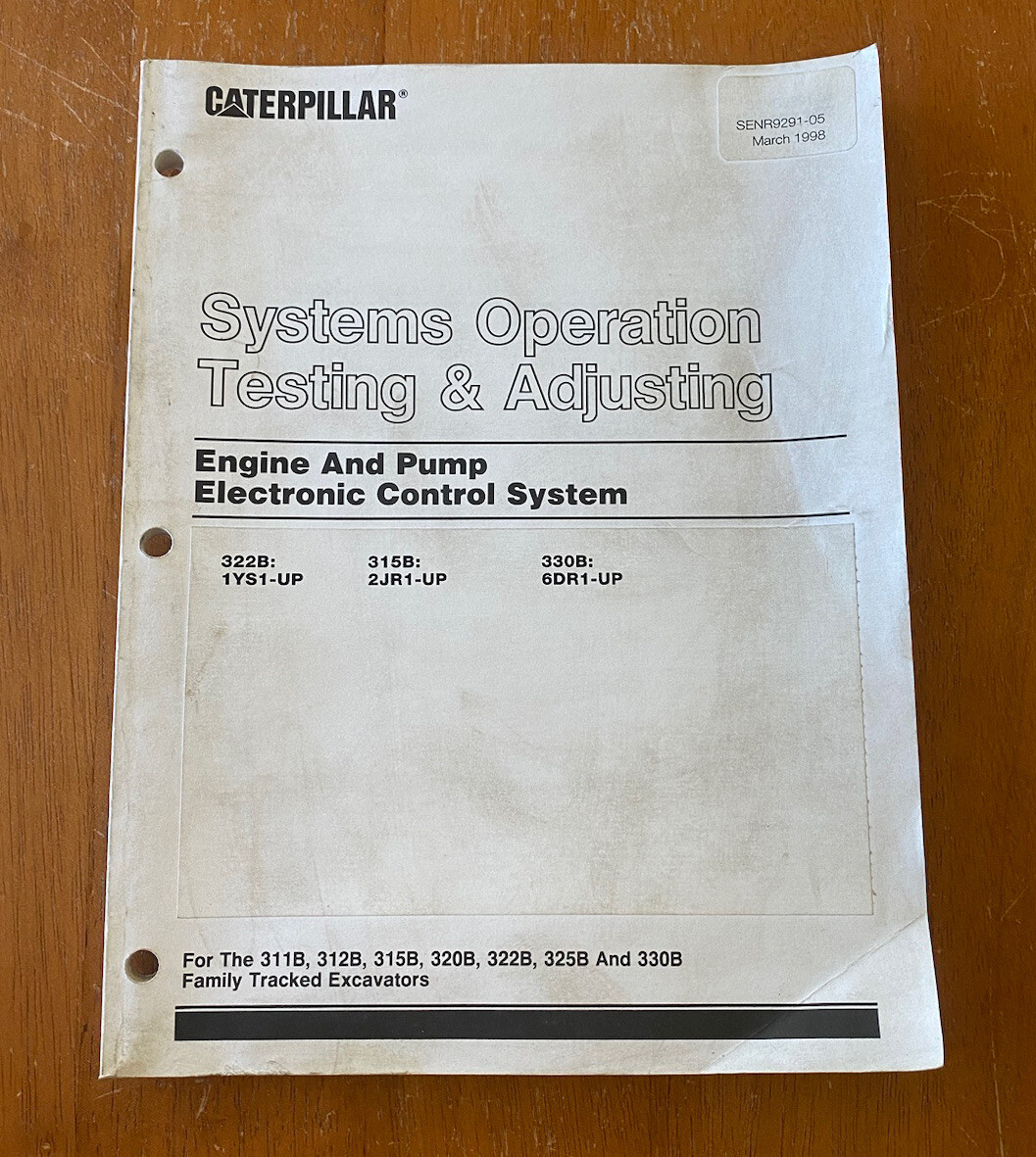 CAT Caterpillar 315B 322B 330B Excavator 3056 Engine Testing Service ...