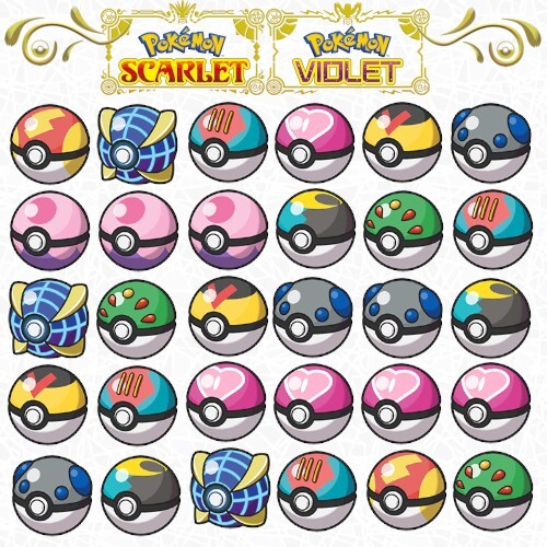 30 Mix & Match Ball Bundle Apriballs Apriball Pokemon Scarlet Violet ...