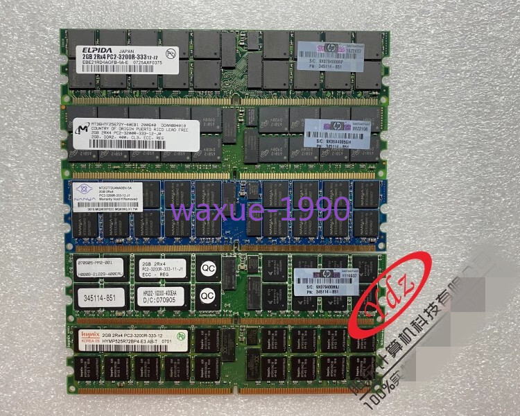 1pcs Used HP XW 8200 2G 2R*4 PC2-3200R 345114-051 345114-851 | eBay