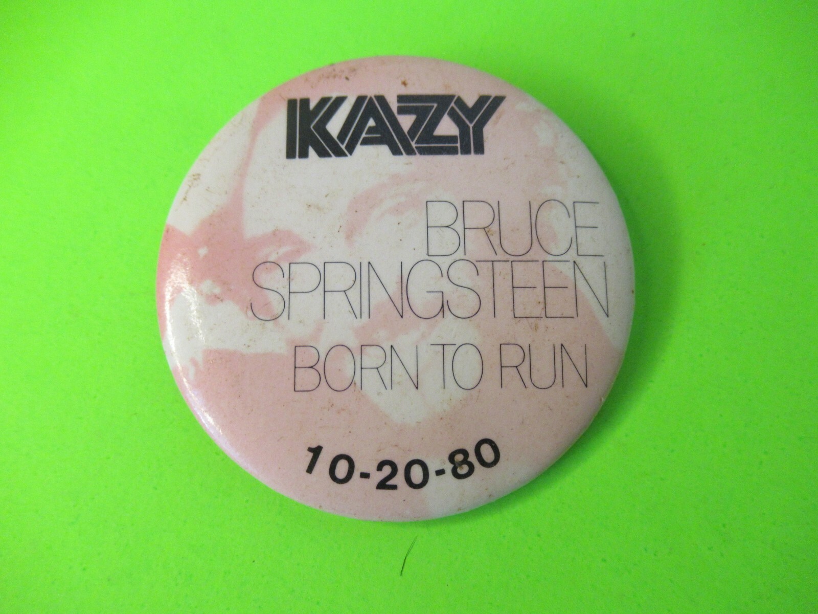 VINTAGE 1980 BRUCE SPRINGSTEEN TOUR 1 1/2" BUTTON PINBACK PIN BADGE ...